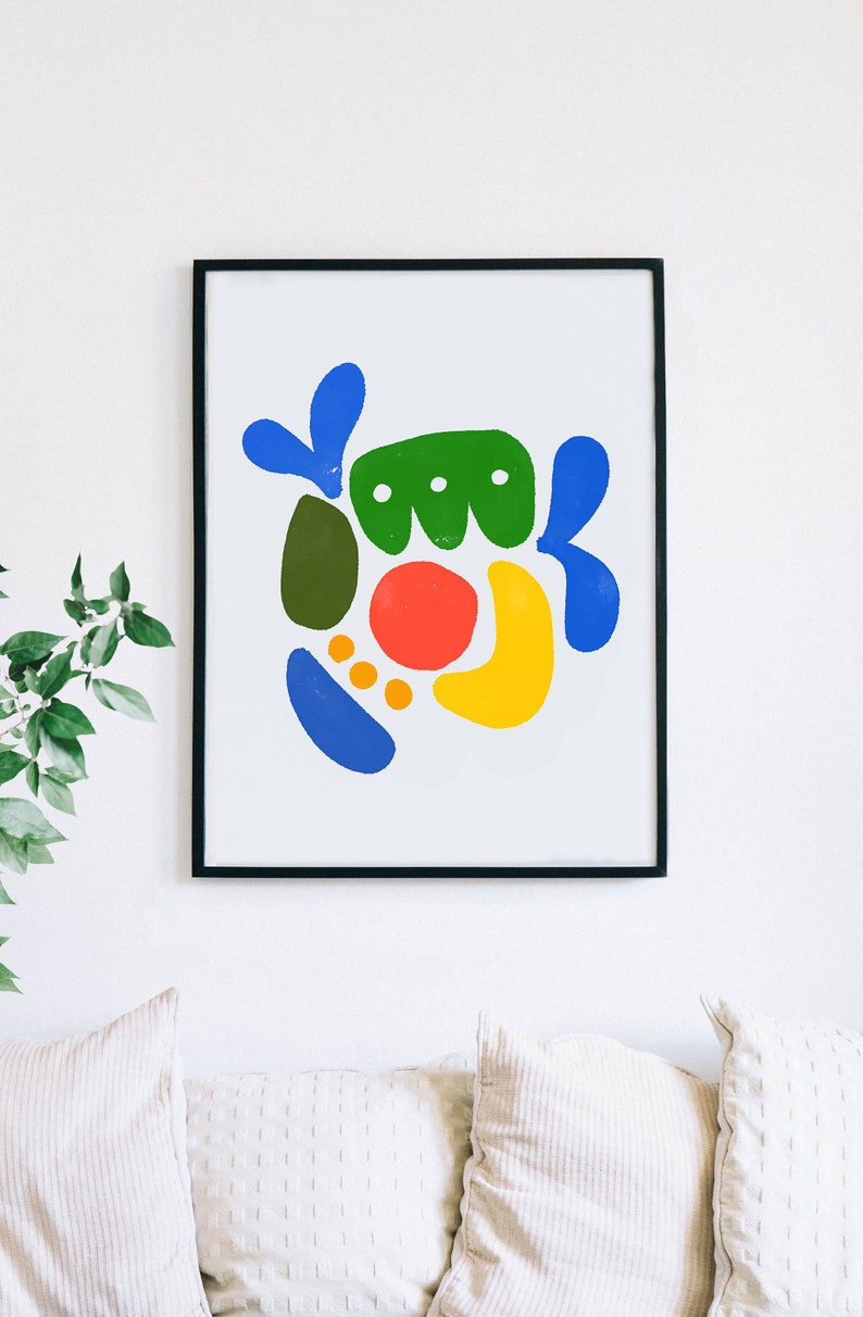 Watercolor Blob Abstract Art Print, Abstract Art, Minimal Art, Modern ...
