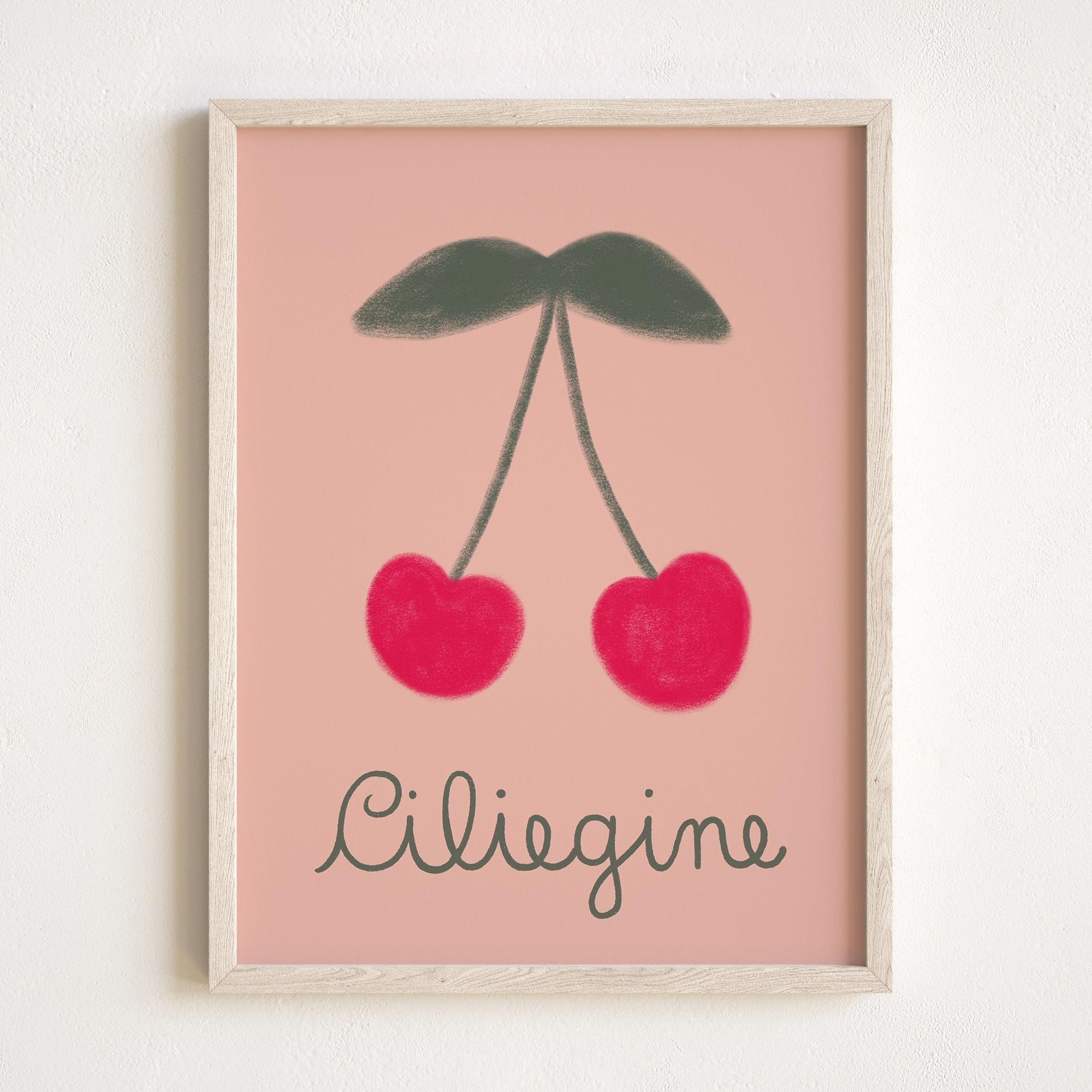 Cherry Print, Italian Nursery Decor, Kids Wall Art - Etsy