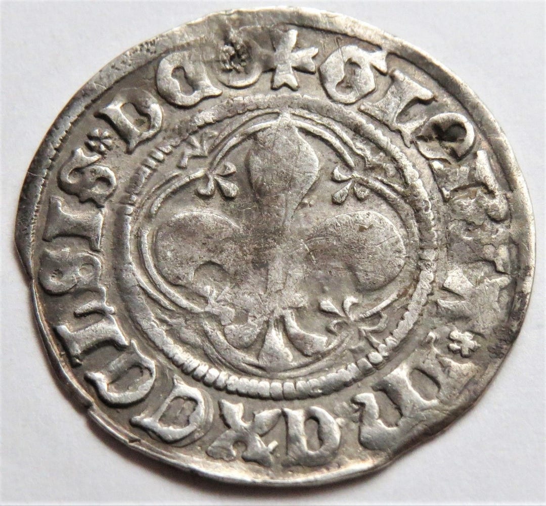 1477-1480 AD France Renaissance Era Antique French Silver Coin, Gift ...