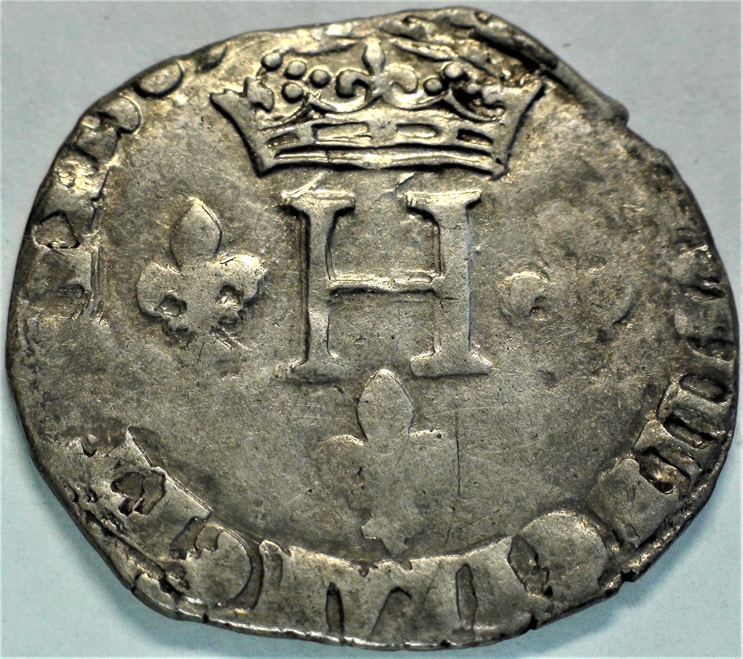 1500's AD France, Cross, Medieval Europe Old Antique French Silver Coin ...