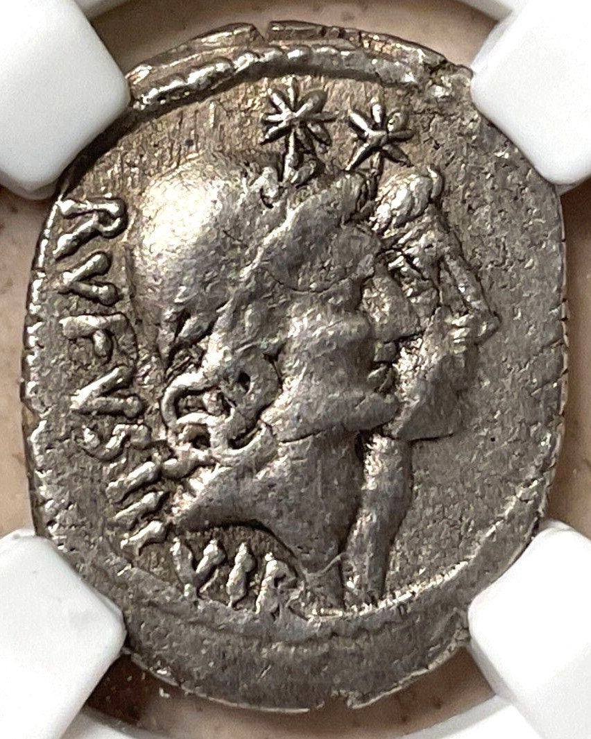 46 BC Ancient Rome Roman Republic Antique Silver Authenticated Coin ...