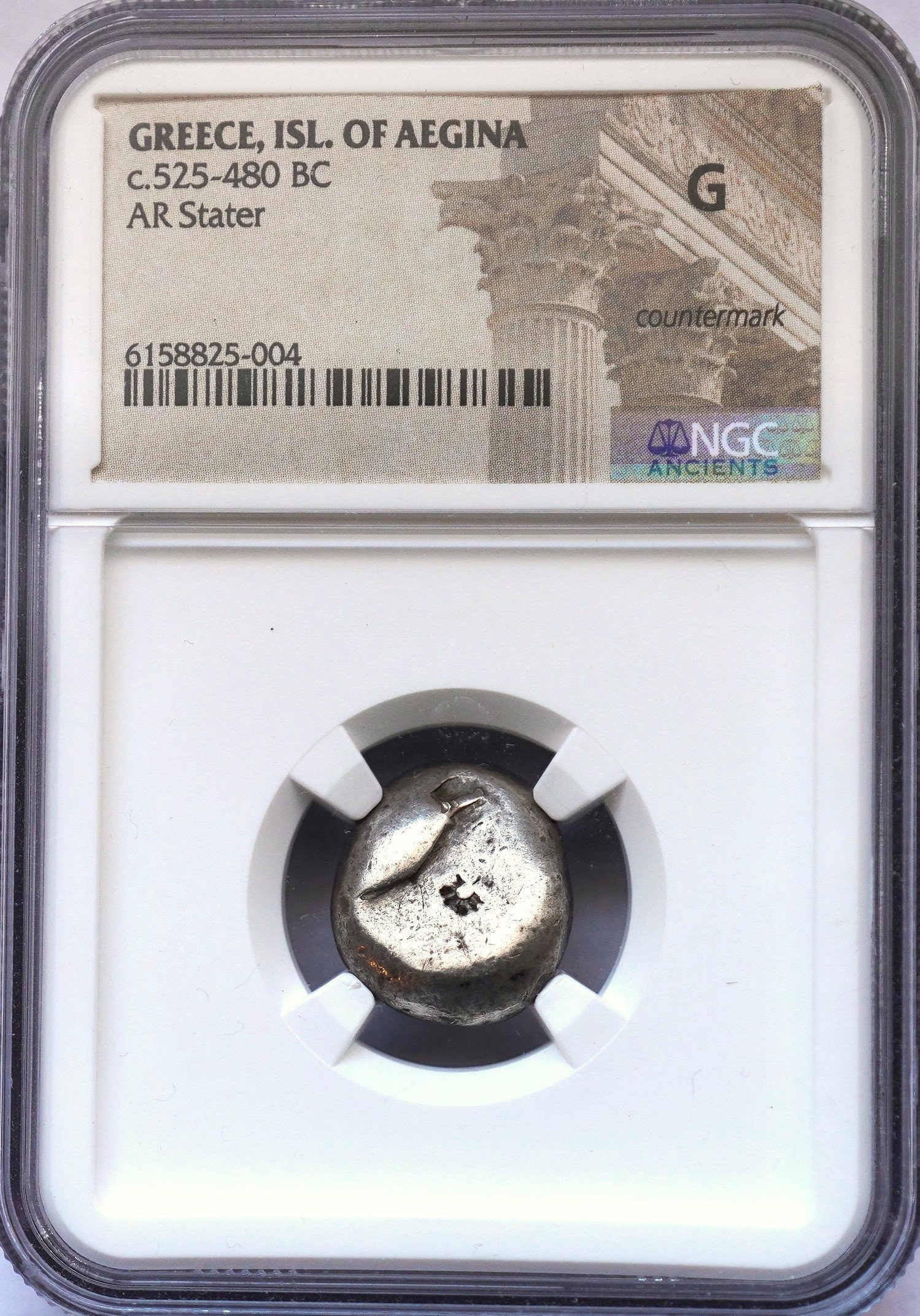 525-480 BC Ancient Greece Sea Turtle Antique Silver Authenticated Greek ...