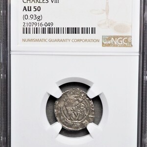 1483-1498 AD Medieval France, Silver French Coin of the Middle Ages ...