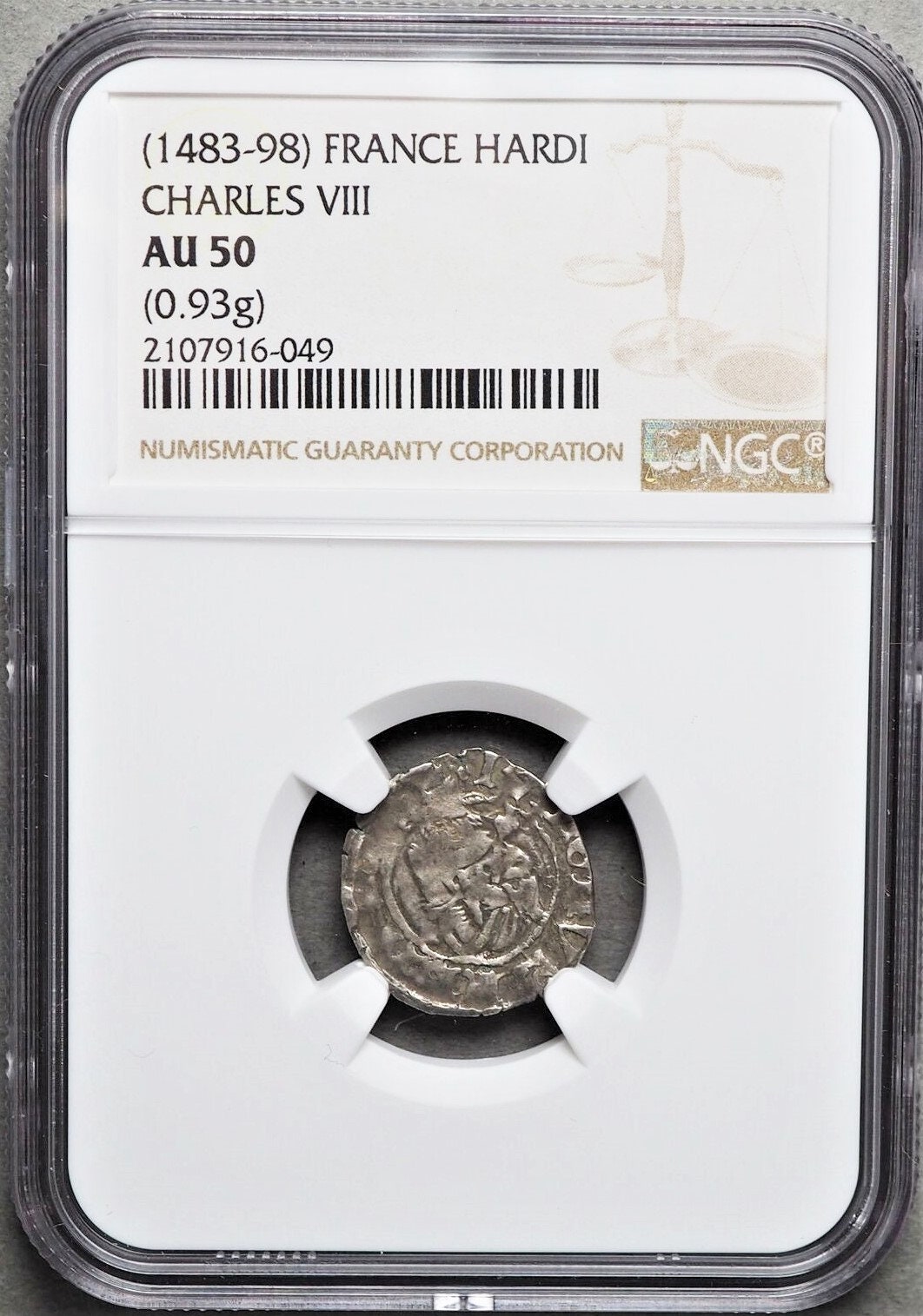 1483-1498 AD Medieval France, Silver French Coin of the Middle Ages ...