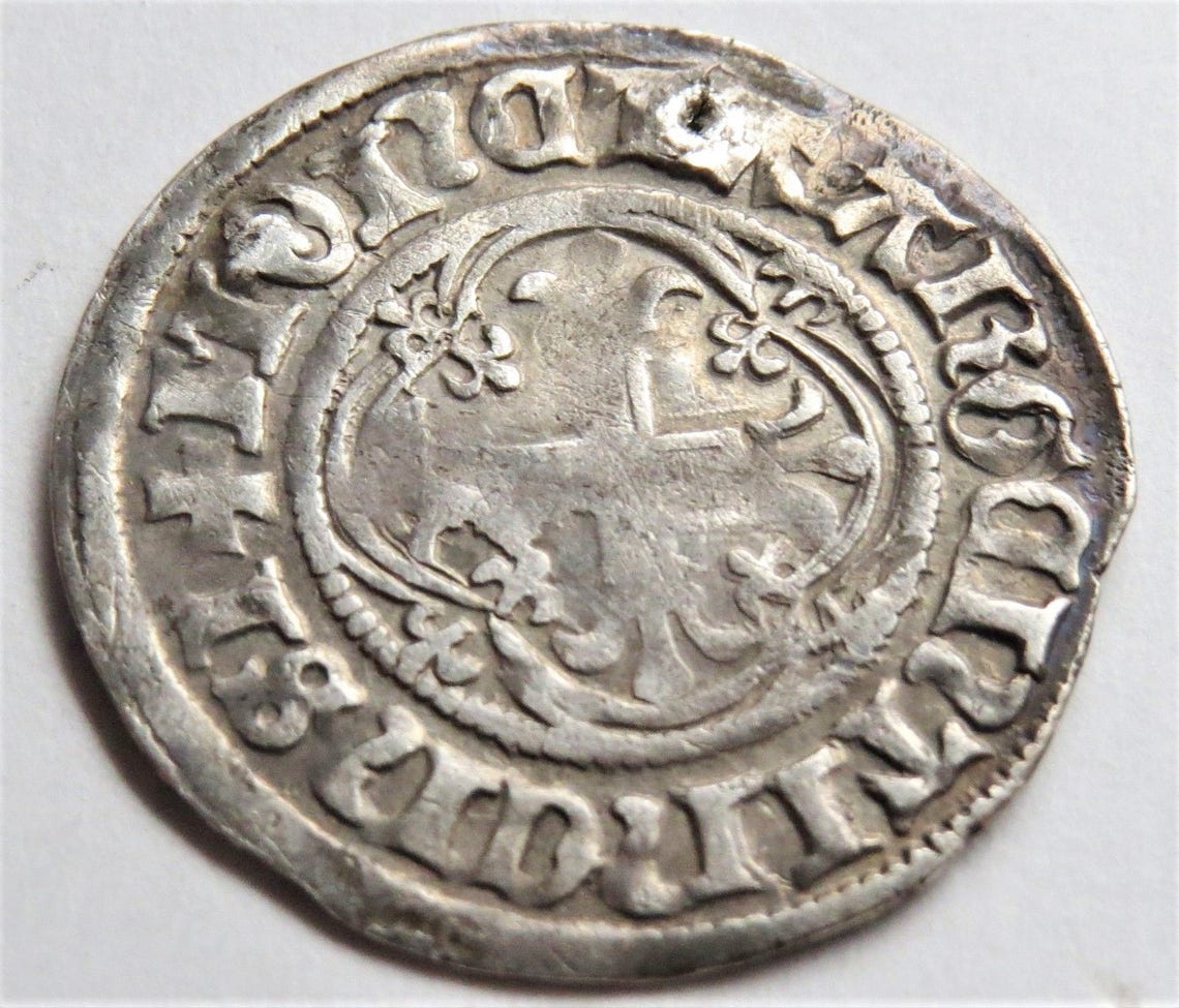 1477-1480 AD France Renaissance Era Antique French Silver Coin, Gift ...