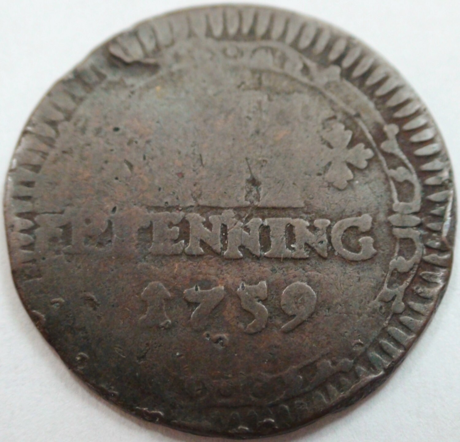 1759 Saint With Sword, Original Old Antique German Coin Rare Coins - Etsy