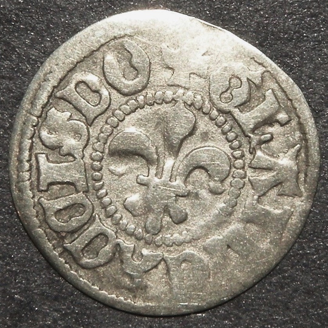 1480-1639 AD Medieval France Antique Fleur De Lis French Coin of the ...