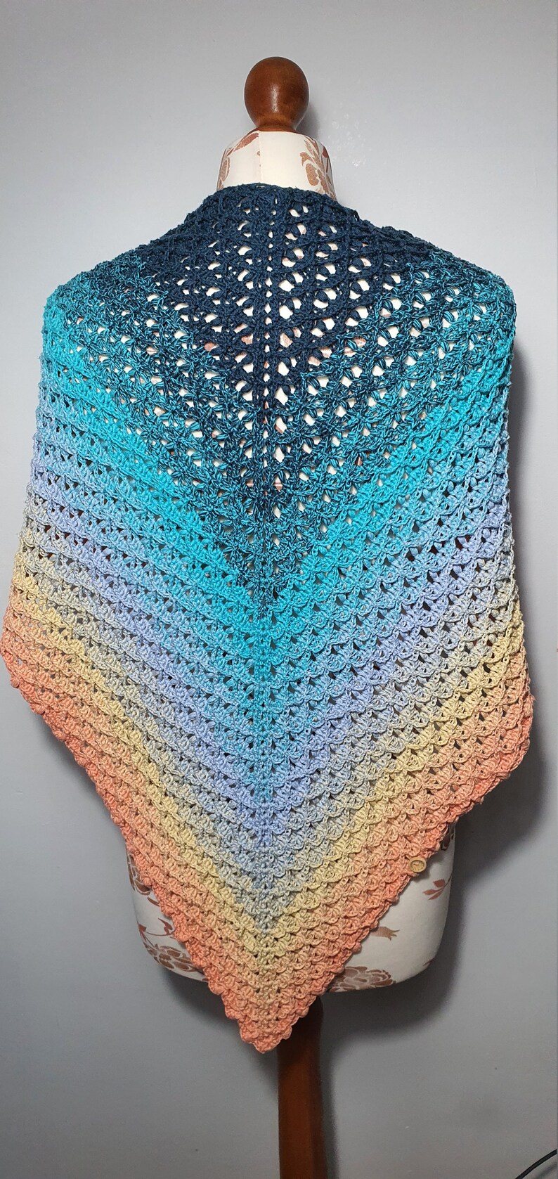 Crochet Pattern, Crochet Chart, Digital Pattern, Shawl Pattern, Hiromi ...