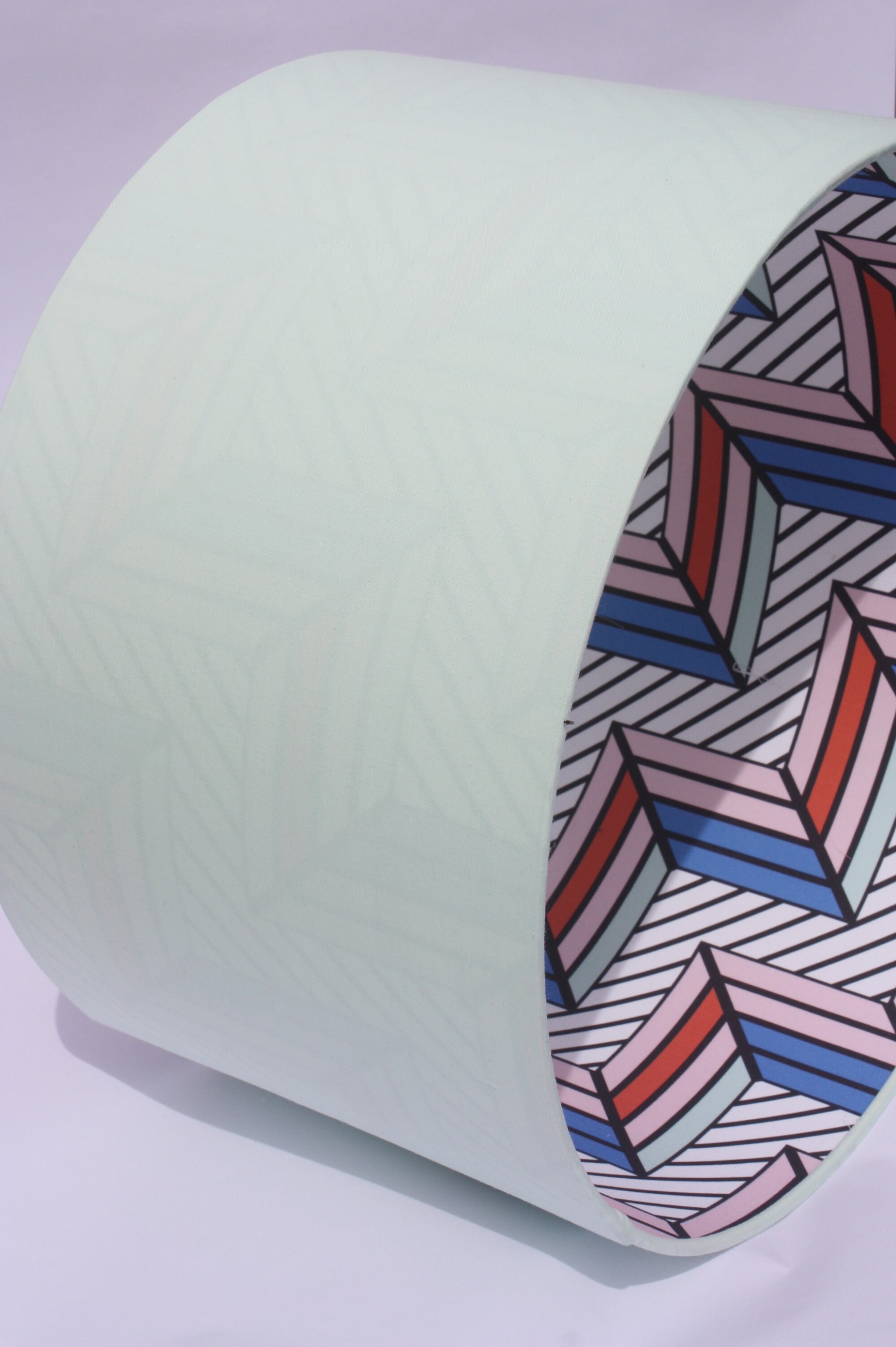 Drum Lampshade With Geometric Retro 80's Memphis Design - Etsy