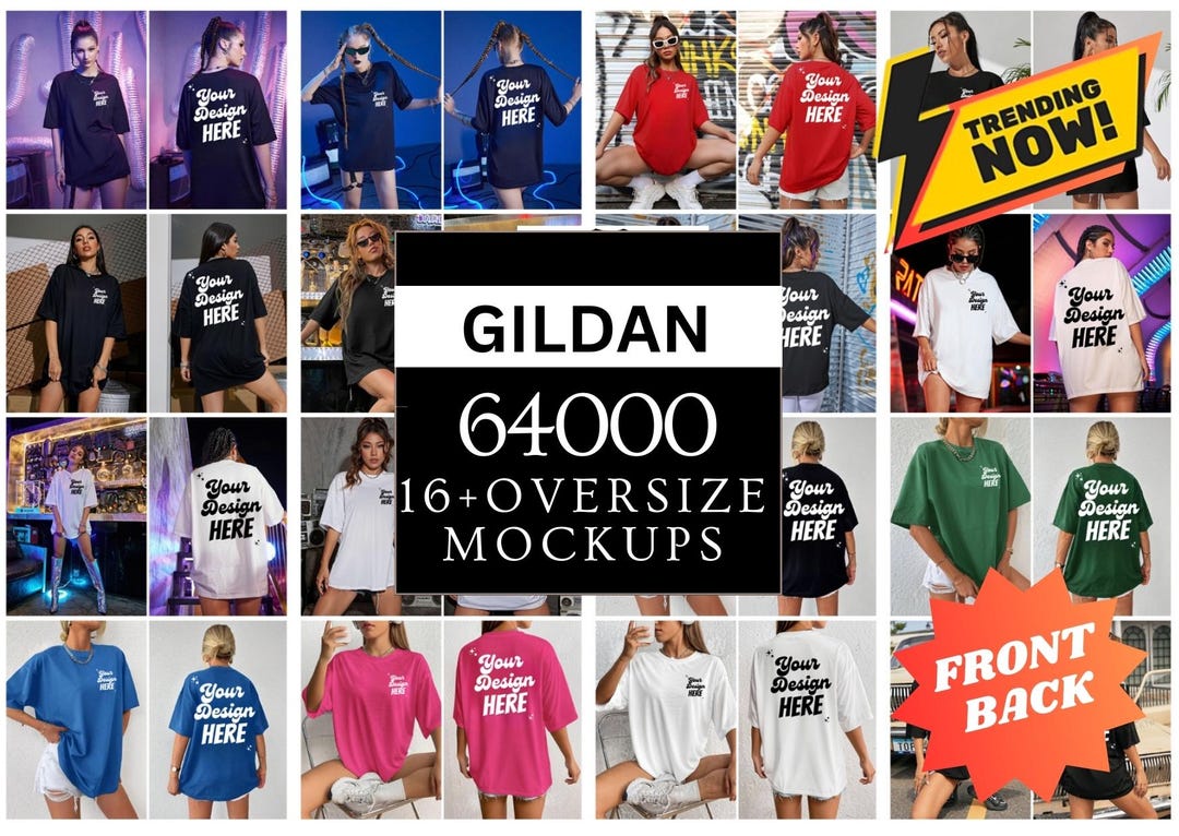 Gildan 64000 Mockup Bundle, G640 New Shop Essentials Collection ...