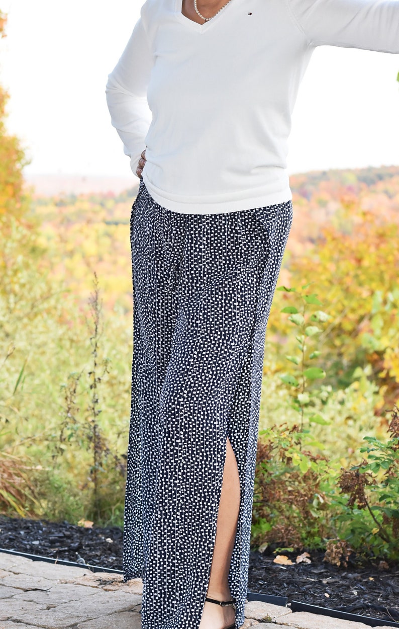 Sloan Wrap Pants PDF Sewing Pattern - Wide Leg Wrap Around Tie Pants ...