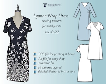 Wrap Dress Pattern - Etsy