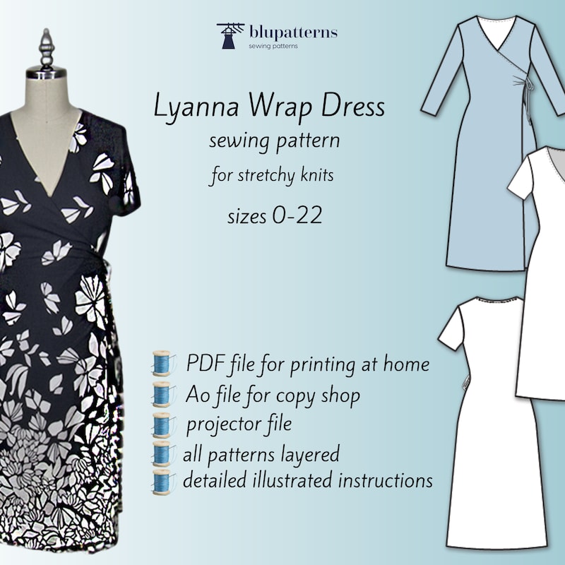 Wrap Dress Pattern - Etsy