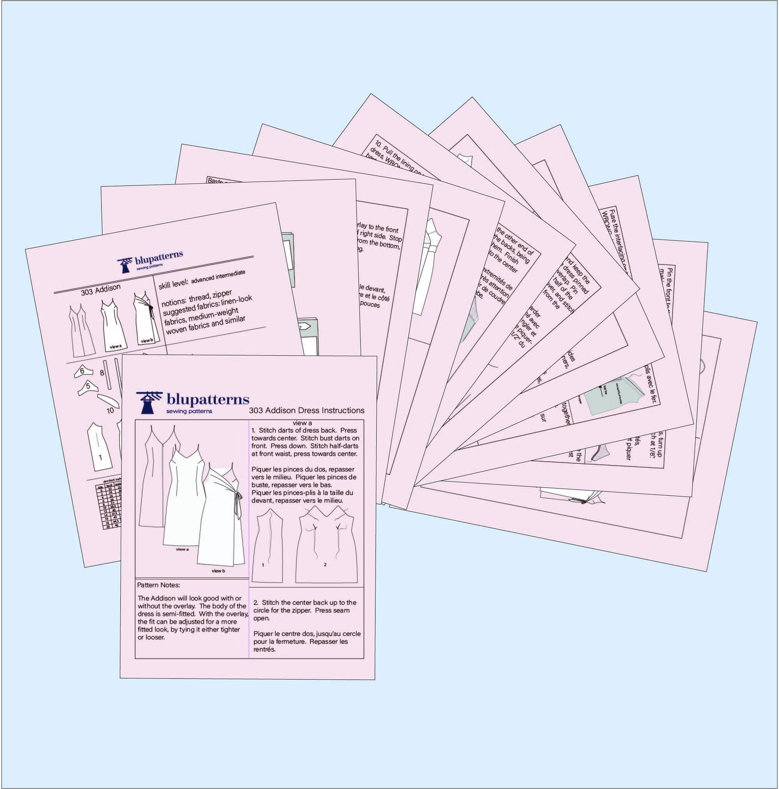 Addison Side Tie Dress Pattern-womens PDF Dress Sewing Pattern ...
