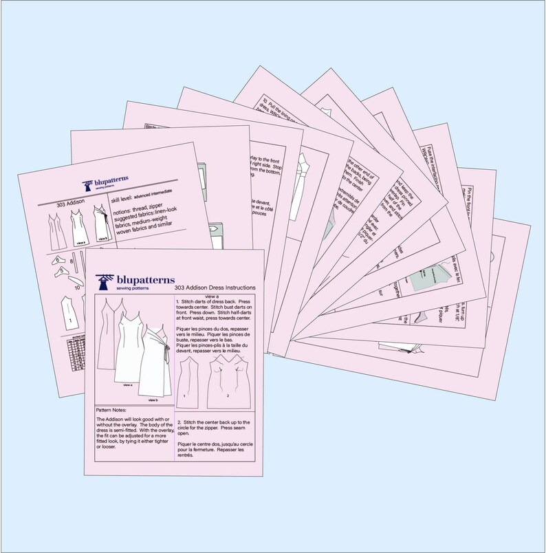 Addison Side Tie Dress Pattern-womens PDF Dress Sewing Pattern ...