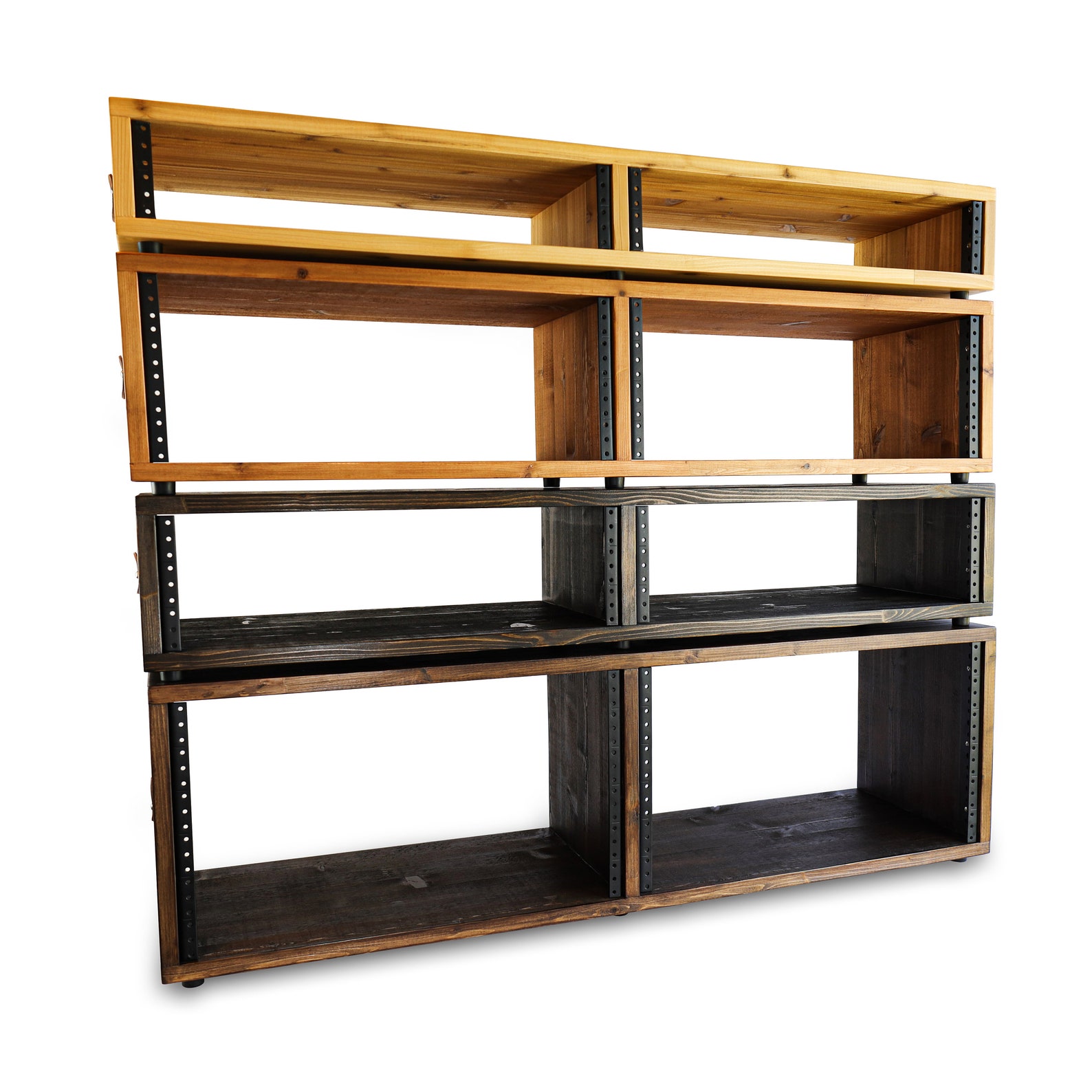 Desktop Studio Rack Double-bay in Cedar 4U 6U 8U 12U - Etsy