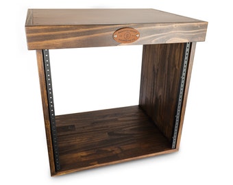 Desktop Studio Rack Double-bay in Cedar 4U 6U 8U 12U - Etsy