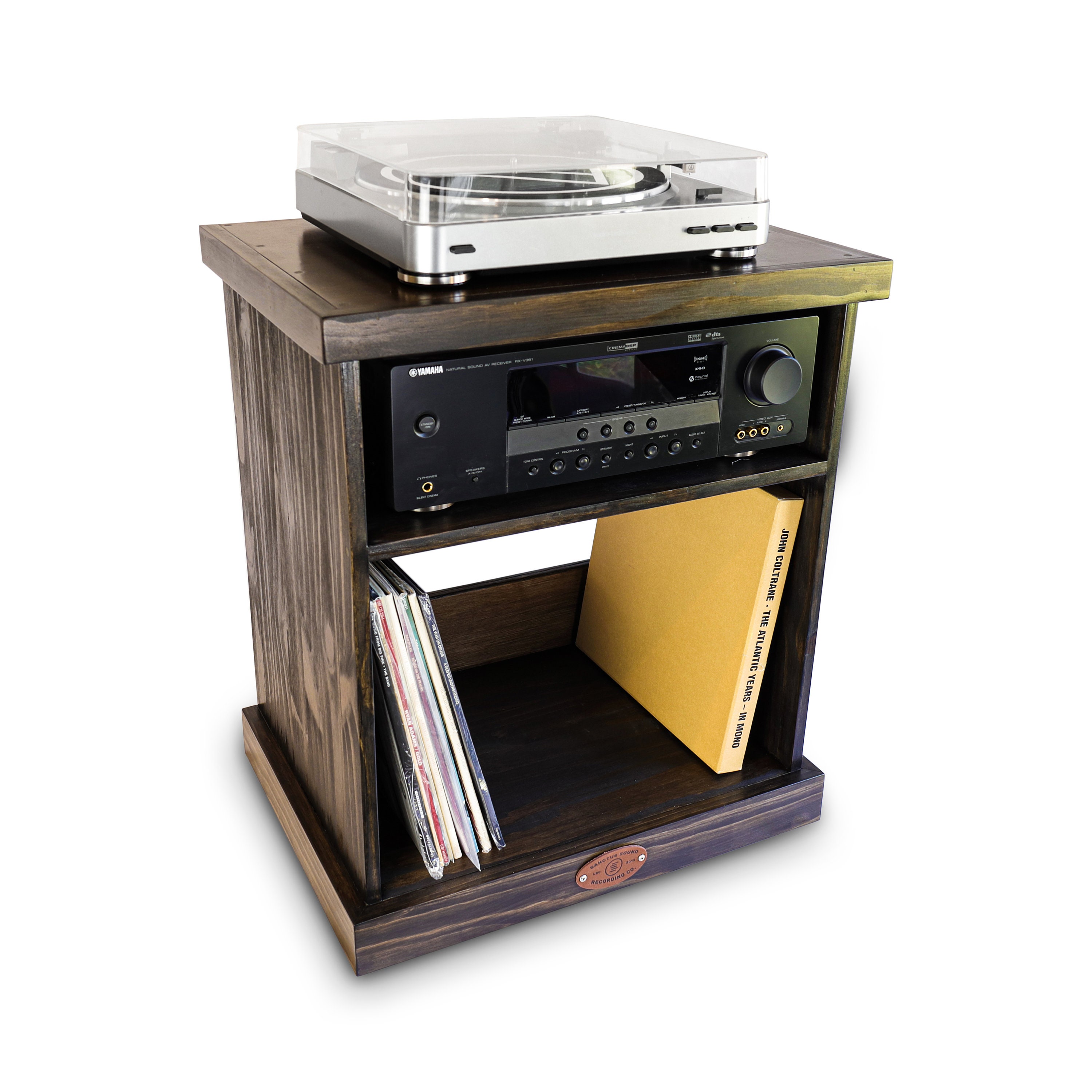 Record Player Console W/ LP Vinyl Record Storage - Etsy
