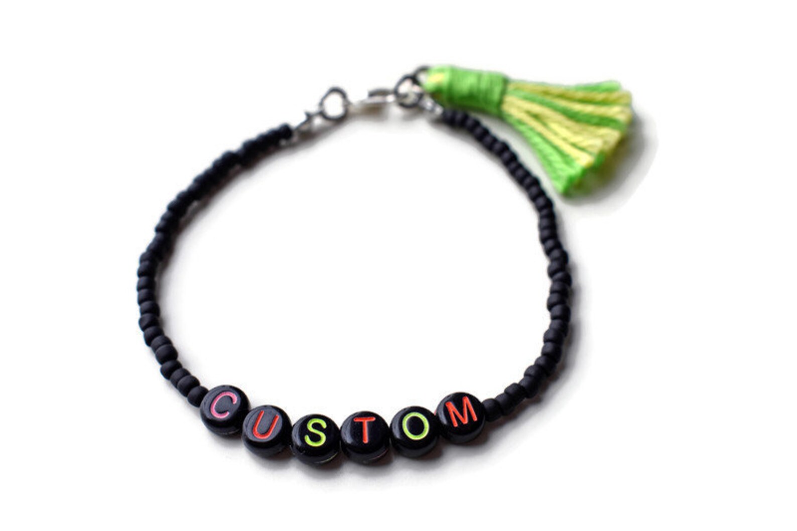 Custom Name Bracelet Letters Beads Jewelry Name Gift - Etsy