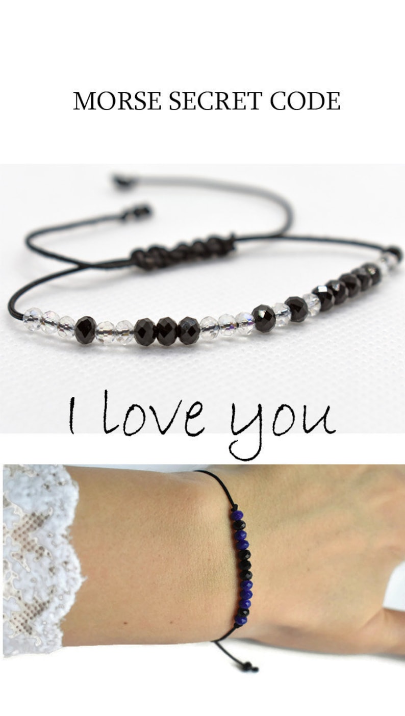 I love you Morse code bracelet Customized Morse bracelet | Etsy