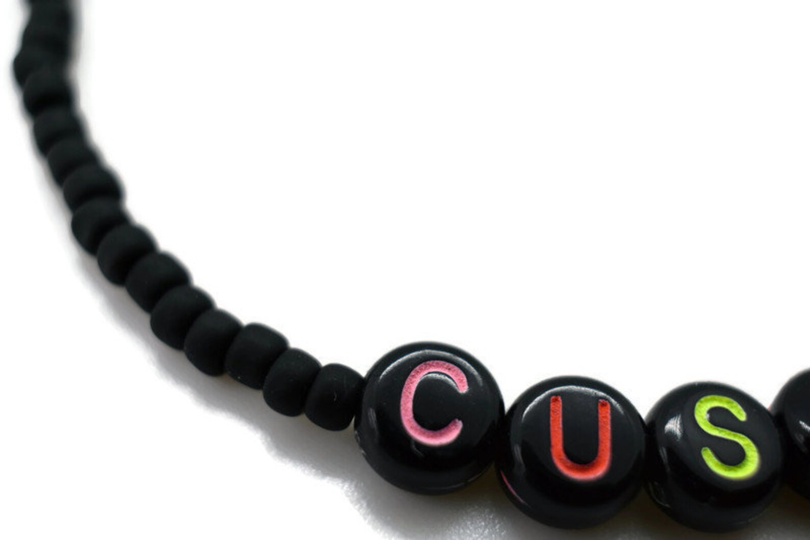 Custom Name Bracelet Letters Beads Jewelry Name Gift - Etsy