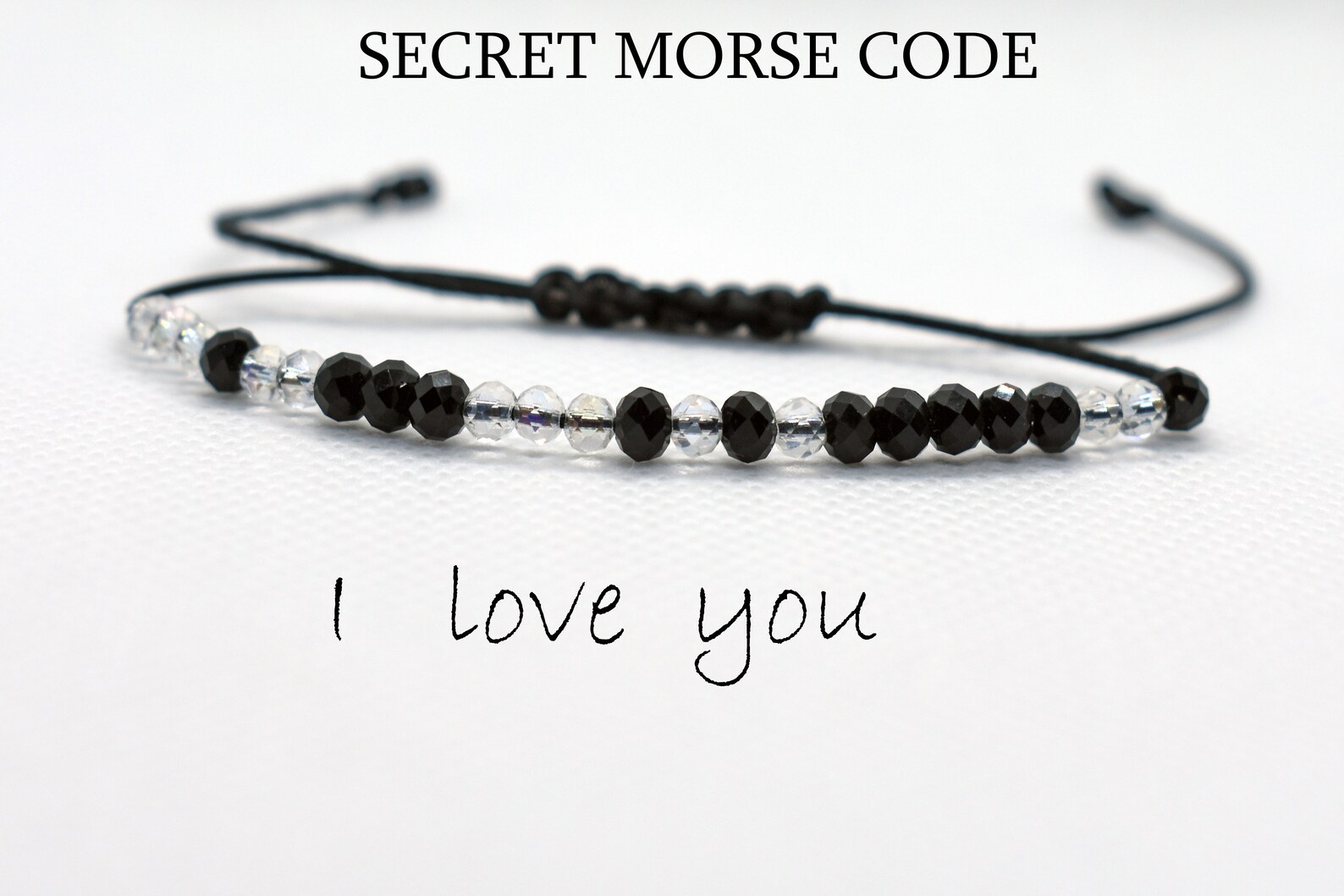 I Love You Morse Code Bracelet, Customized Morse Bracelet, Wife Gift ...