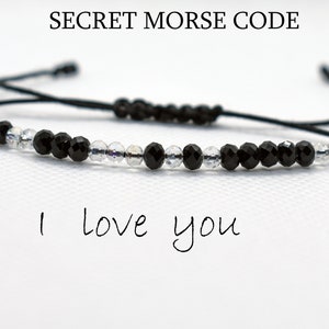 I Love You Morse Code Bracelet, Customized Morse Bracelet, Wife Gift ...