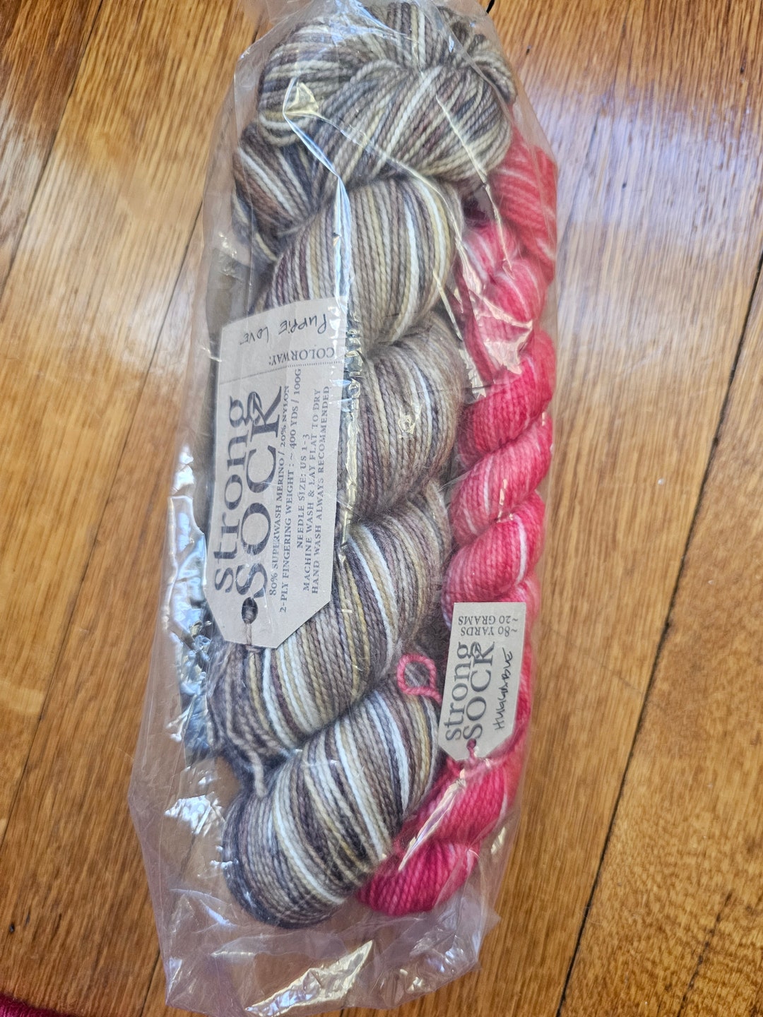2 Skein Sock Set With Mini. Crafty Girl Strong Sock Set With - Etsy