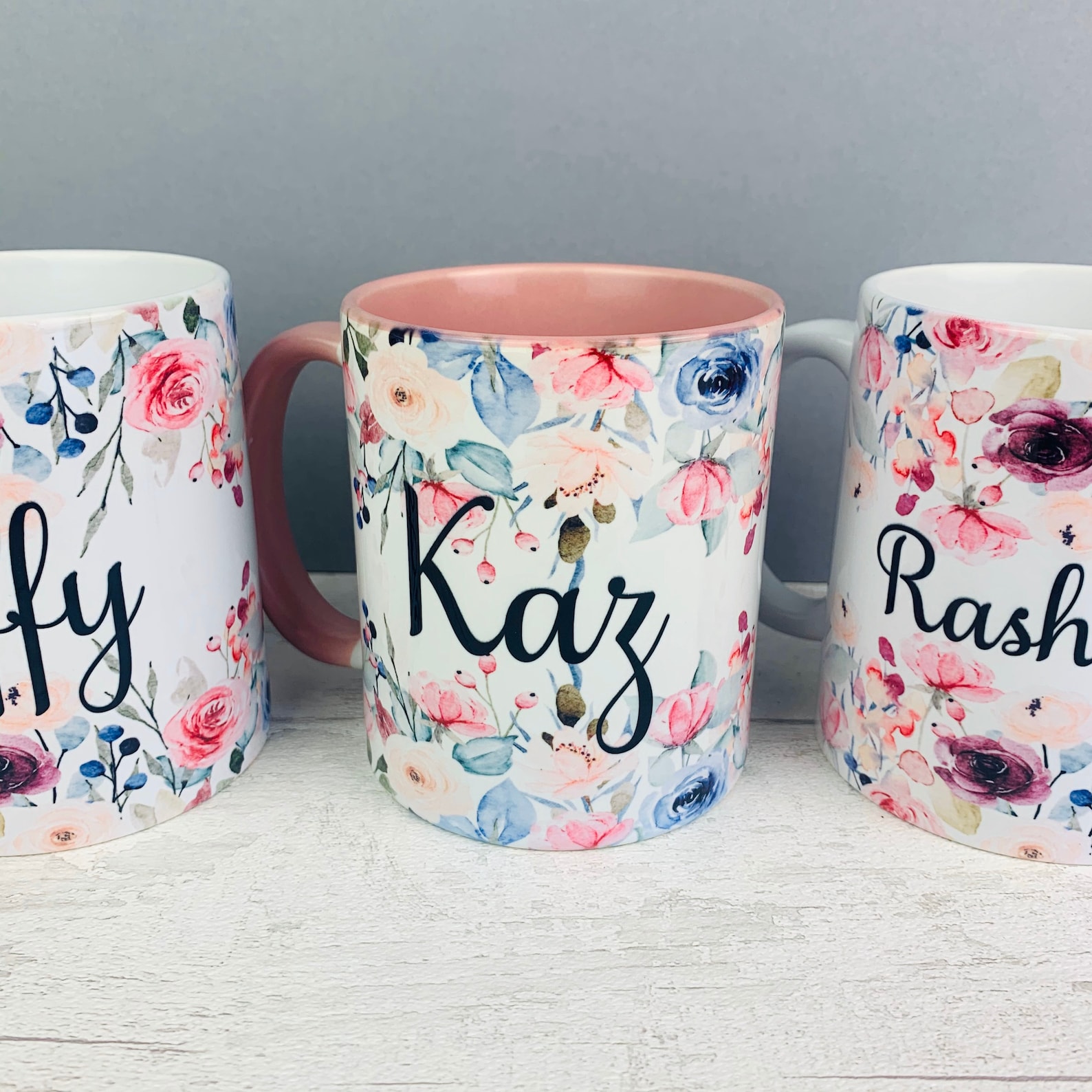 Personalised Mug Name Mug Custom Mug Floral Mug - Etsy