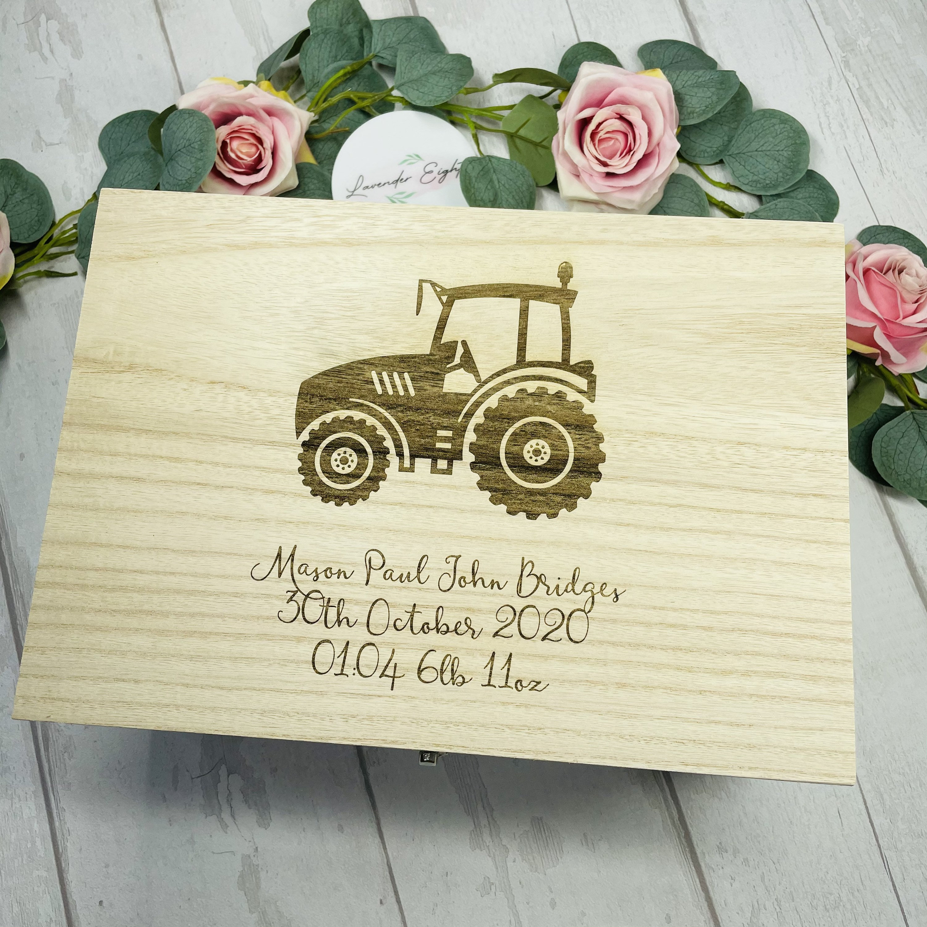 Tractor Memory Box Keepsake Box Personalised Engraved Memory | Etsy