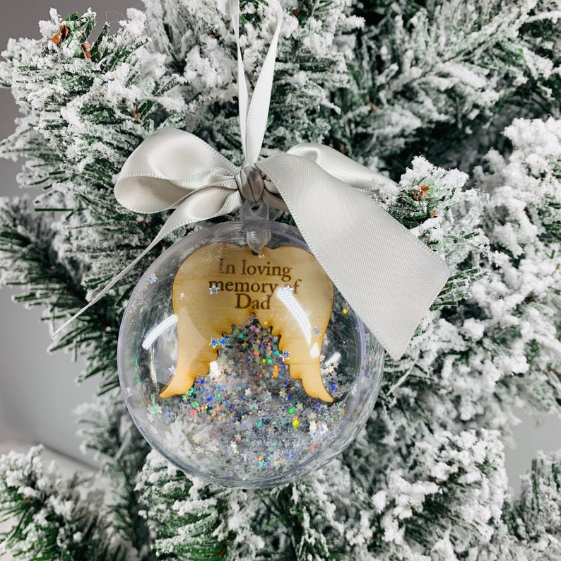 In Memory Personalised Memory Bauble Christmas Ornament - Etsy UK
