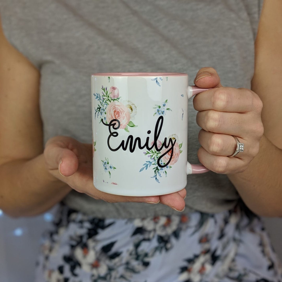 Personalised Mug, Name Mug, Custom Mug, Floral Mug - Etsy UK