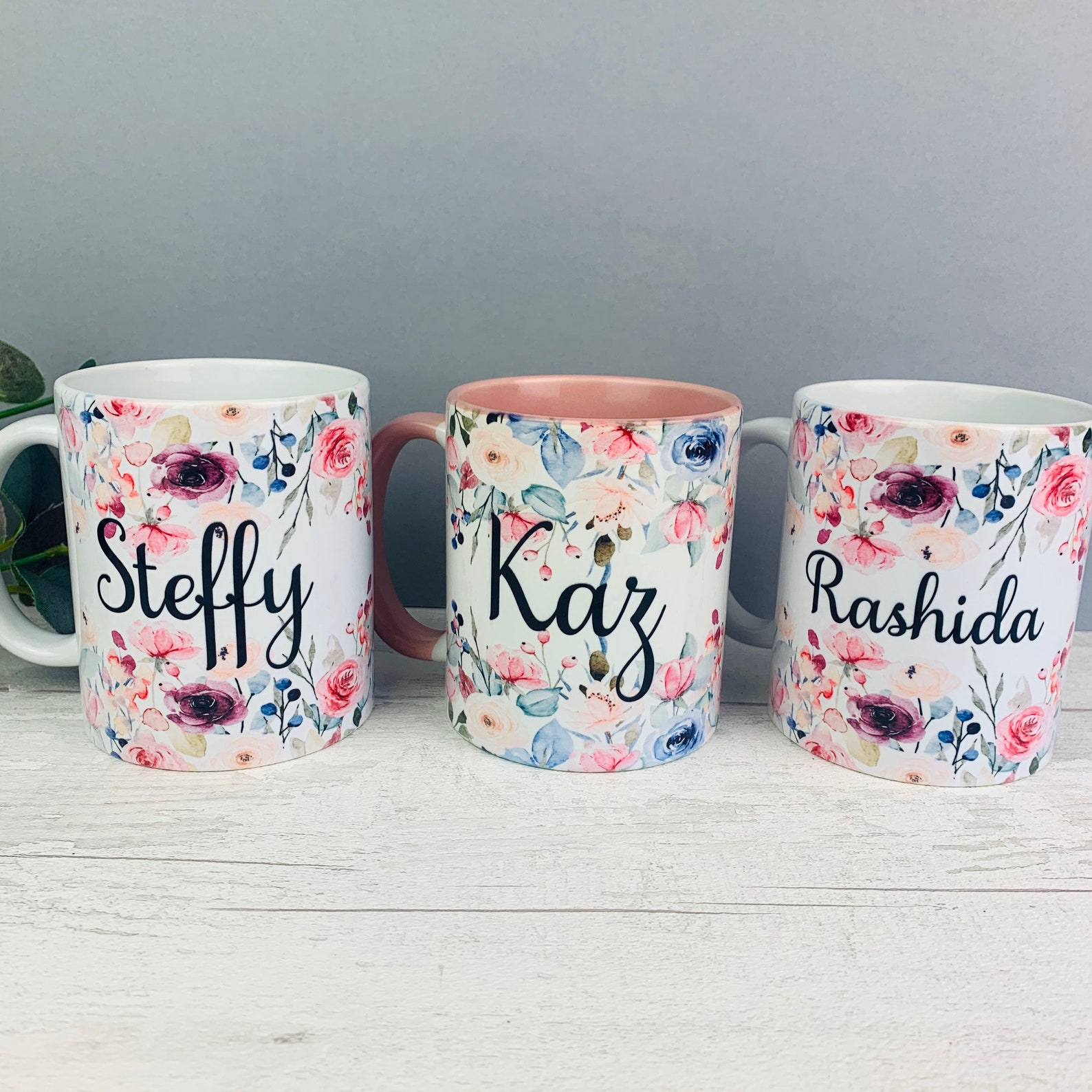 Personalised Mug Name Mug Custom Mug Floral Mug - Etsy