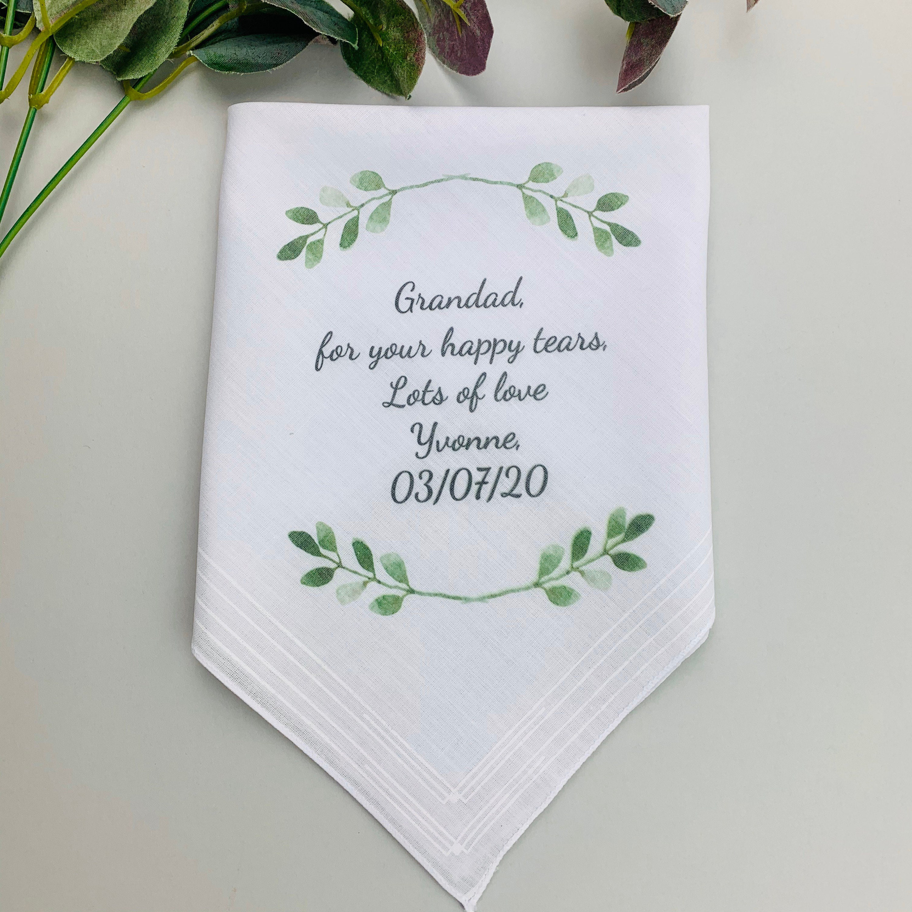 Personalised Hankie Father Of The Bride Handkerchief Gift | Etsy