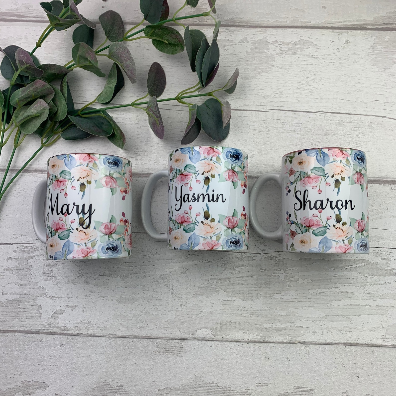 Personalised Mug Name Mug Custom Mug Floral Mug - Etsy