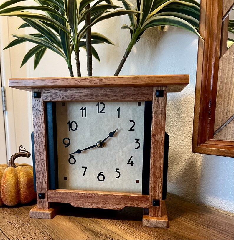 Arts & Craft Style Clock - Etsy