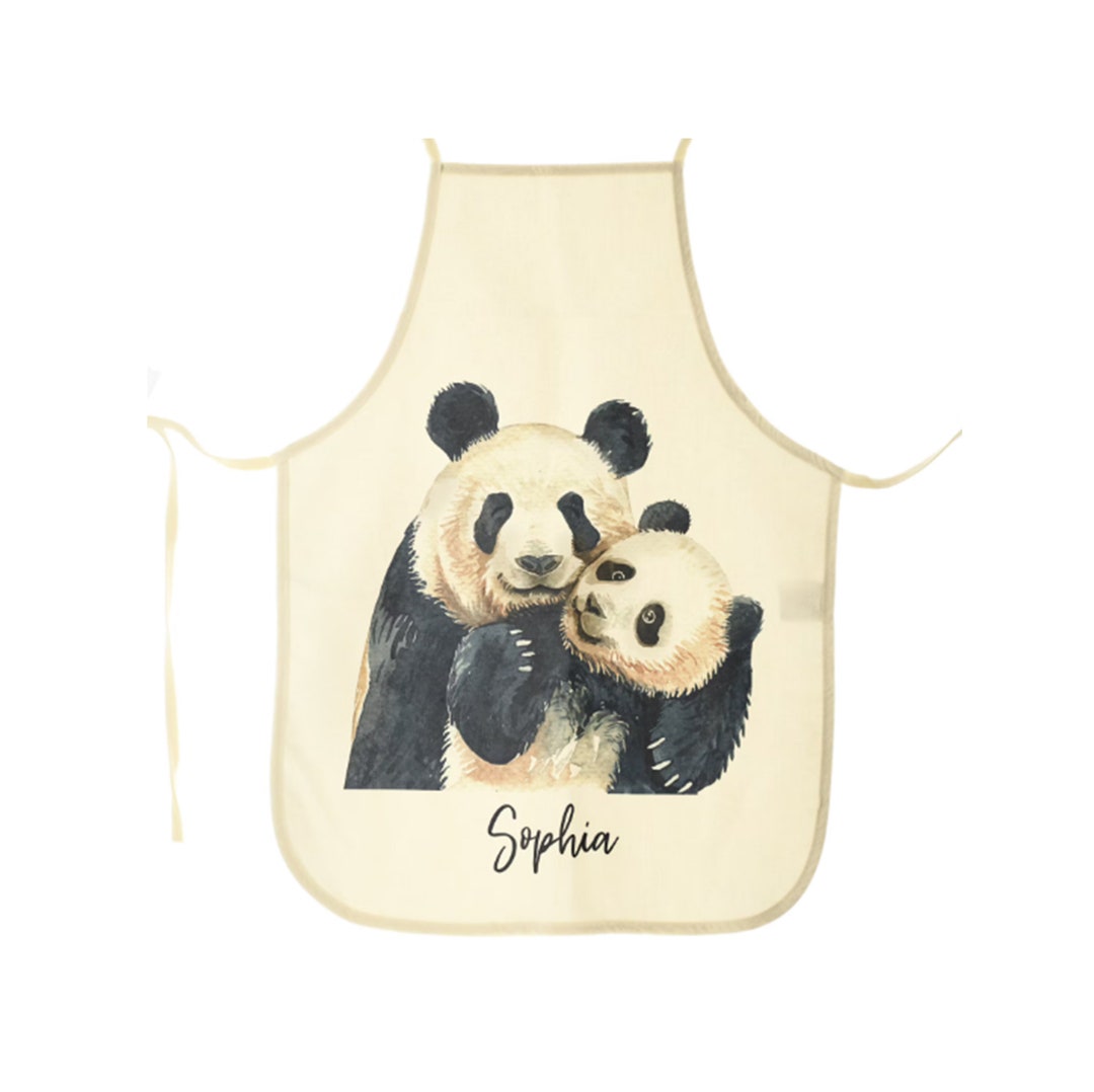Personalized Panda Apron, Mother and Baby Design - Etsy