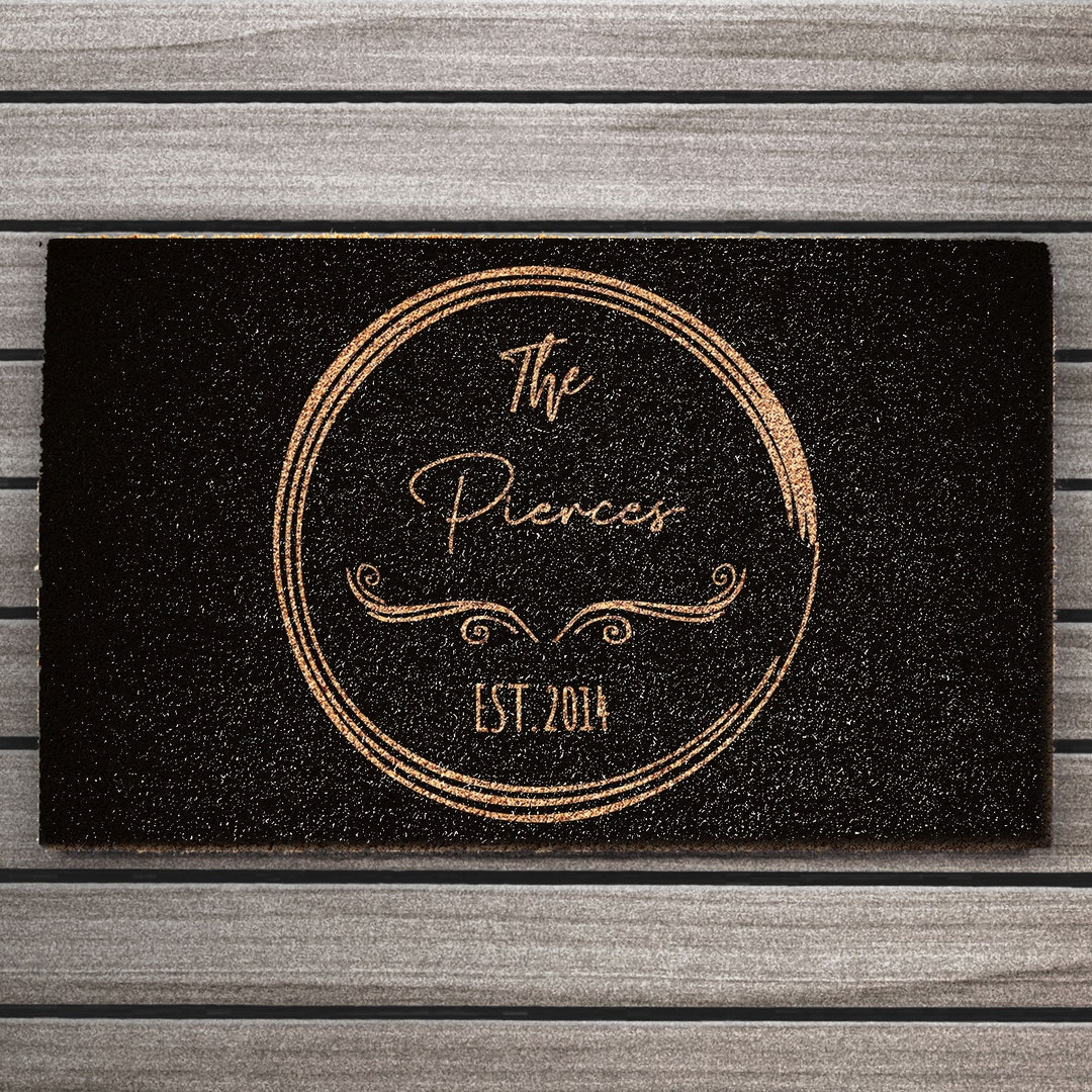 Custom Door Mat With Name and Est.year | Coir Door Mat | Personalised ...