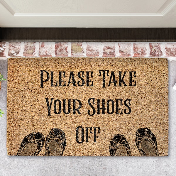 Door Mat No Shoes - Etsy