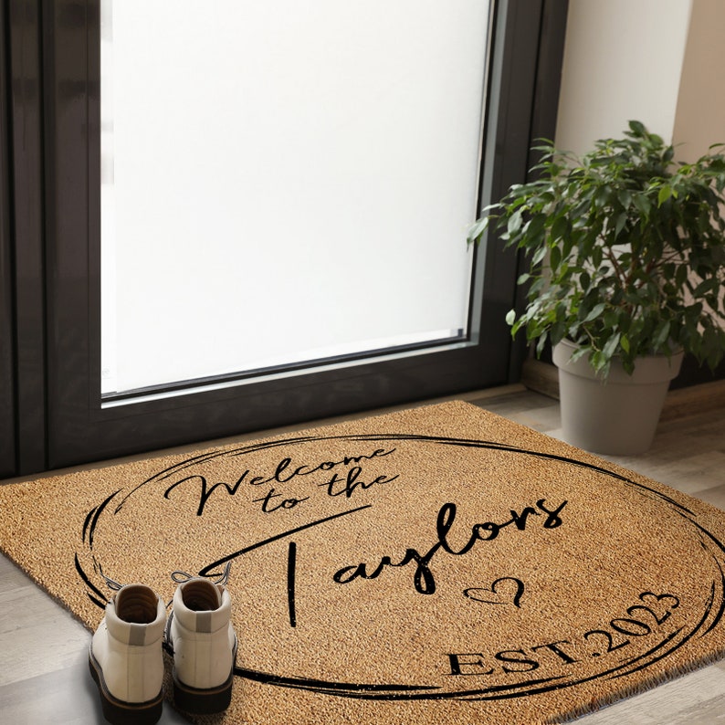 Custom Door Mat With Welcome and Name | Coir Doormat | Personalised ...