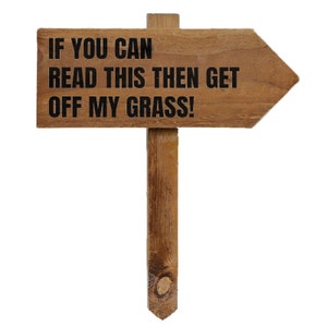 Wooden Sign | Stake for Garden | Outdoor Decoration | Toilet, Disabled ...