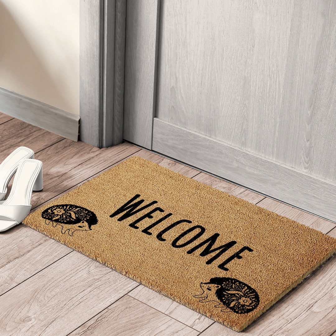 Coir Doormat With Welcome Hedgehog Design | Door Mat | Welcome Rug ...