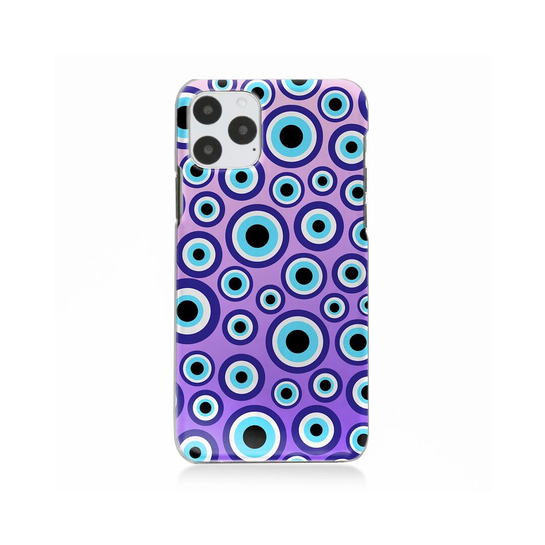Personalised Evil Eyes Phone Case With Name or Initials on a Plastic ...