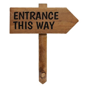 Wooden Sign | Stake for Garden | Outdoor Decoration | Toilet, Disabled ...
