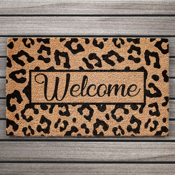 Leopard Door Mat - Etsy