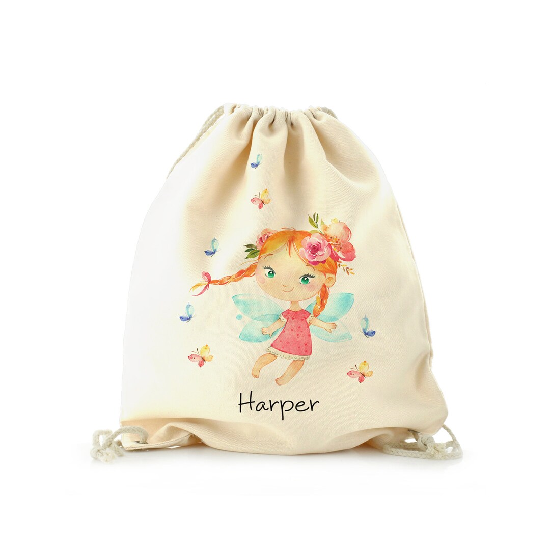Personalized Fairy Drawstring Bag, Custom Name Kids Bag - Etsy