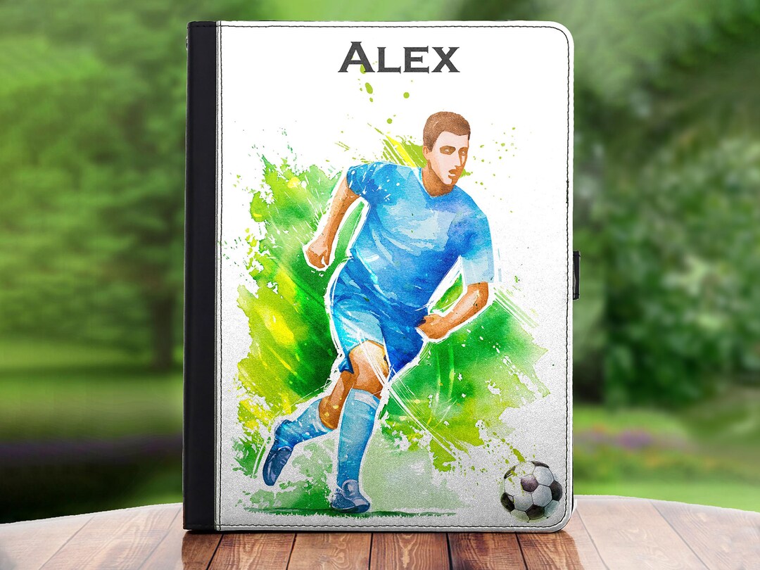 Personalised Football iPad Case for Apple Ipad, PU Leather Flip Cover ...