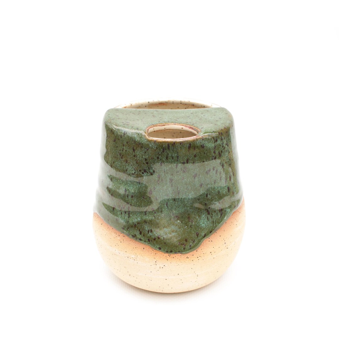 Green Ceramic Travel Tumbler To-go Cup Texas Small Batch Wheel Thrown ...