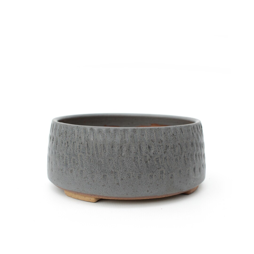 Handmade Grey Stoneware Bonsai Pot: Wheel Thrown Planter, Freeze Safe ...
