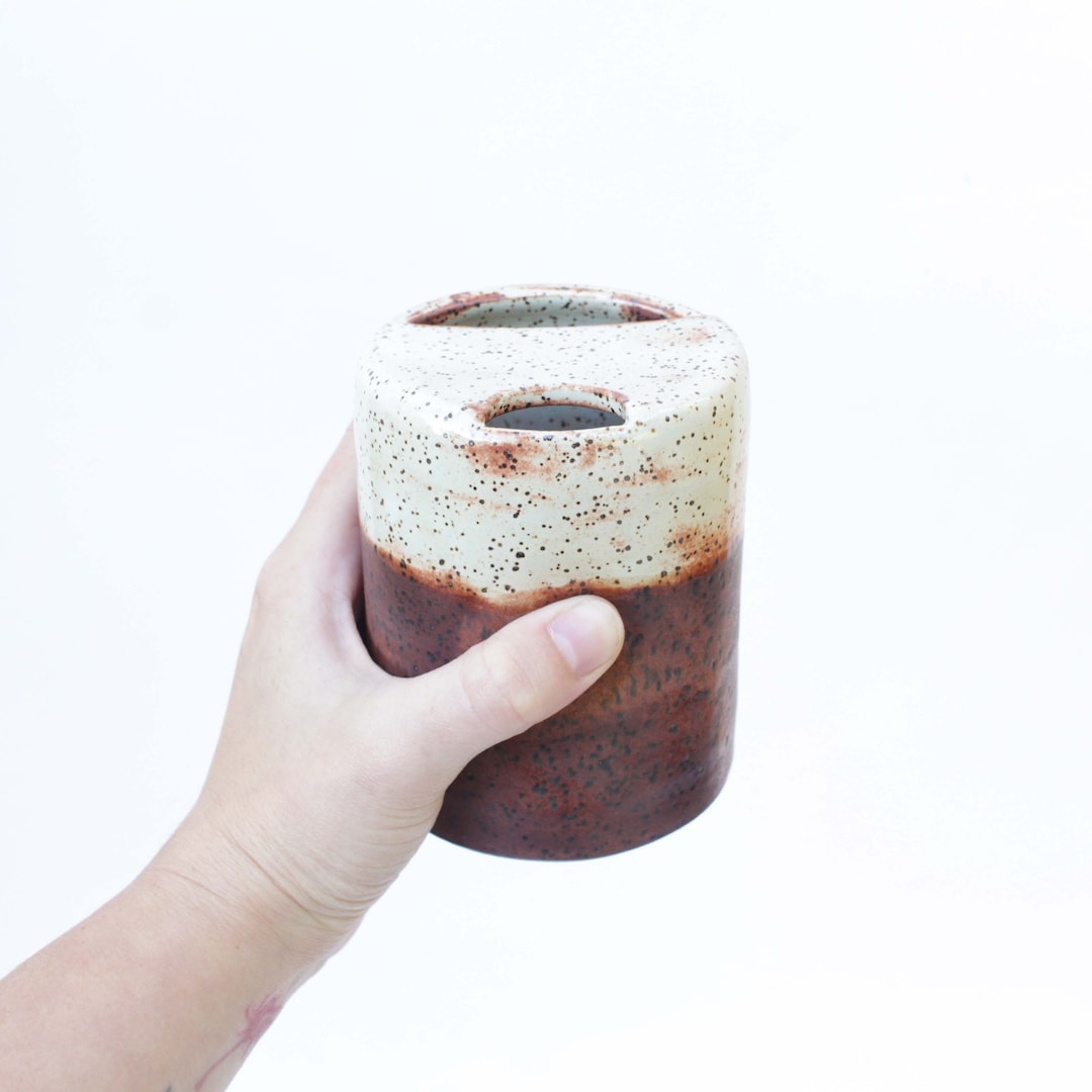 Red Ceramic Travel Tumbler To-go Cup Texas Small Batch Wheel Thrown ...